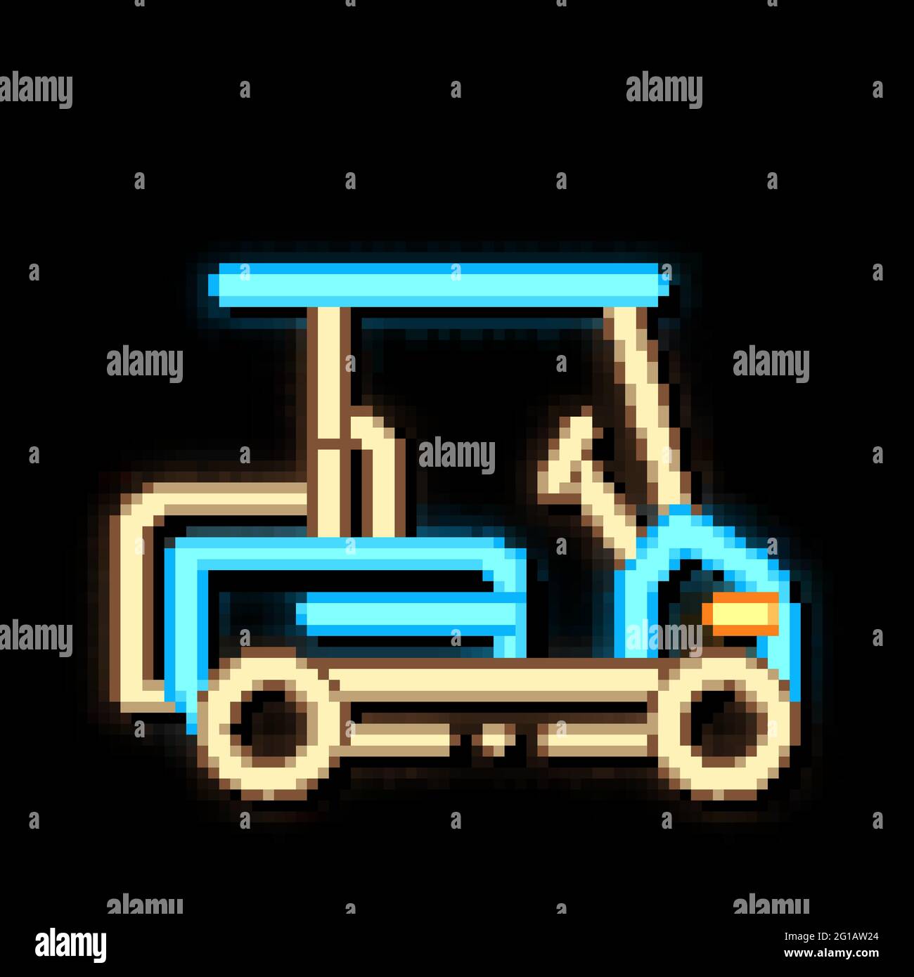 Caddy Golf Car neon glow icon illustration Stock Vector Image & Art - Alamy