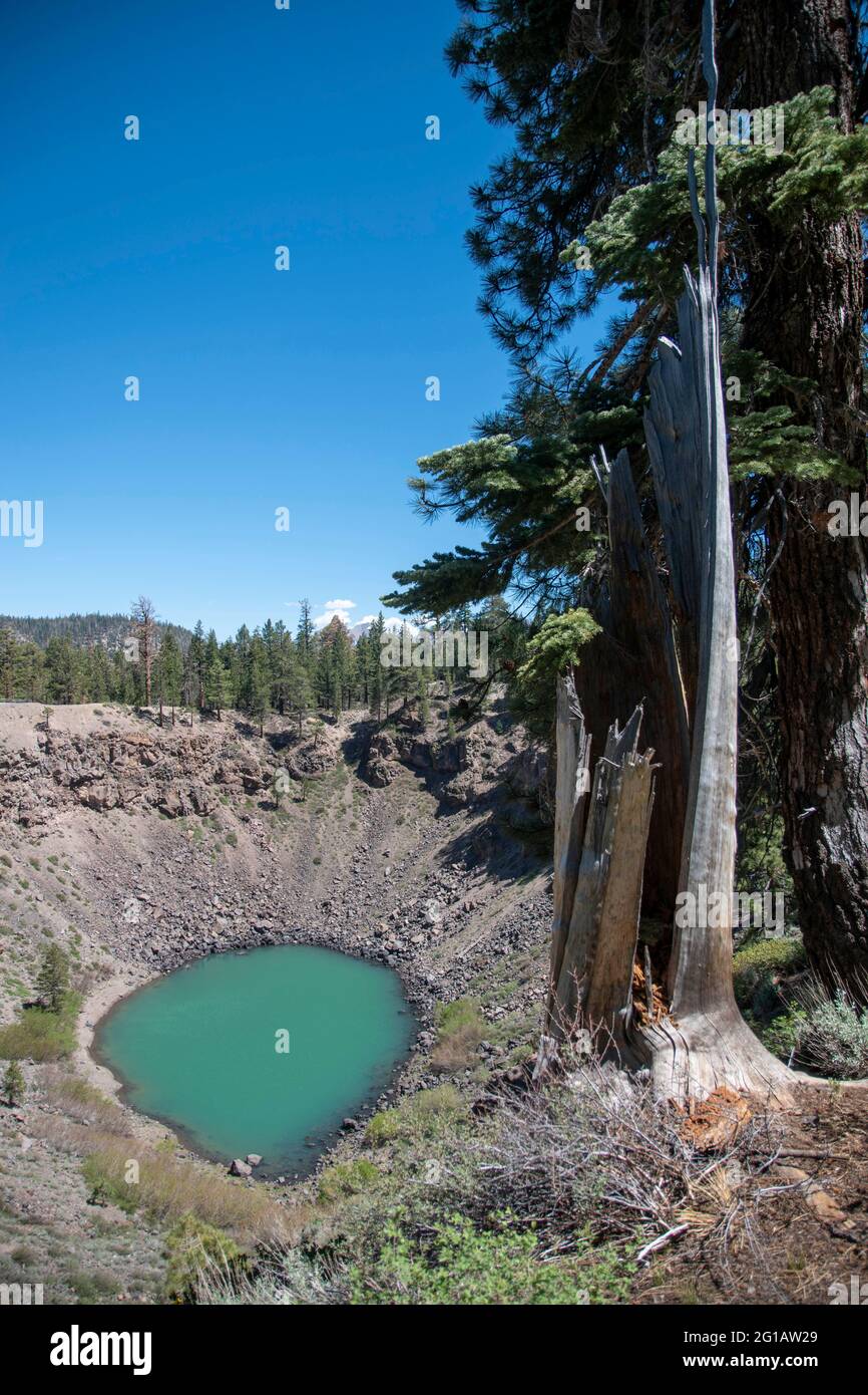Inyo Craters is a young volcanic crater near Mammoth Lakes in Mono ...