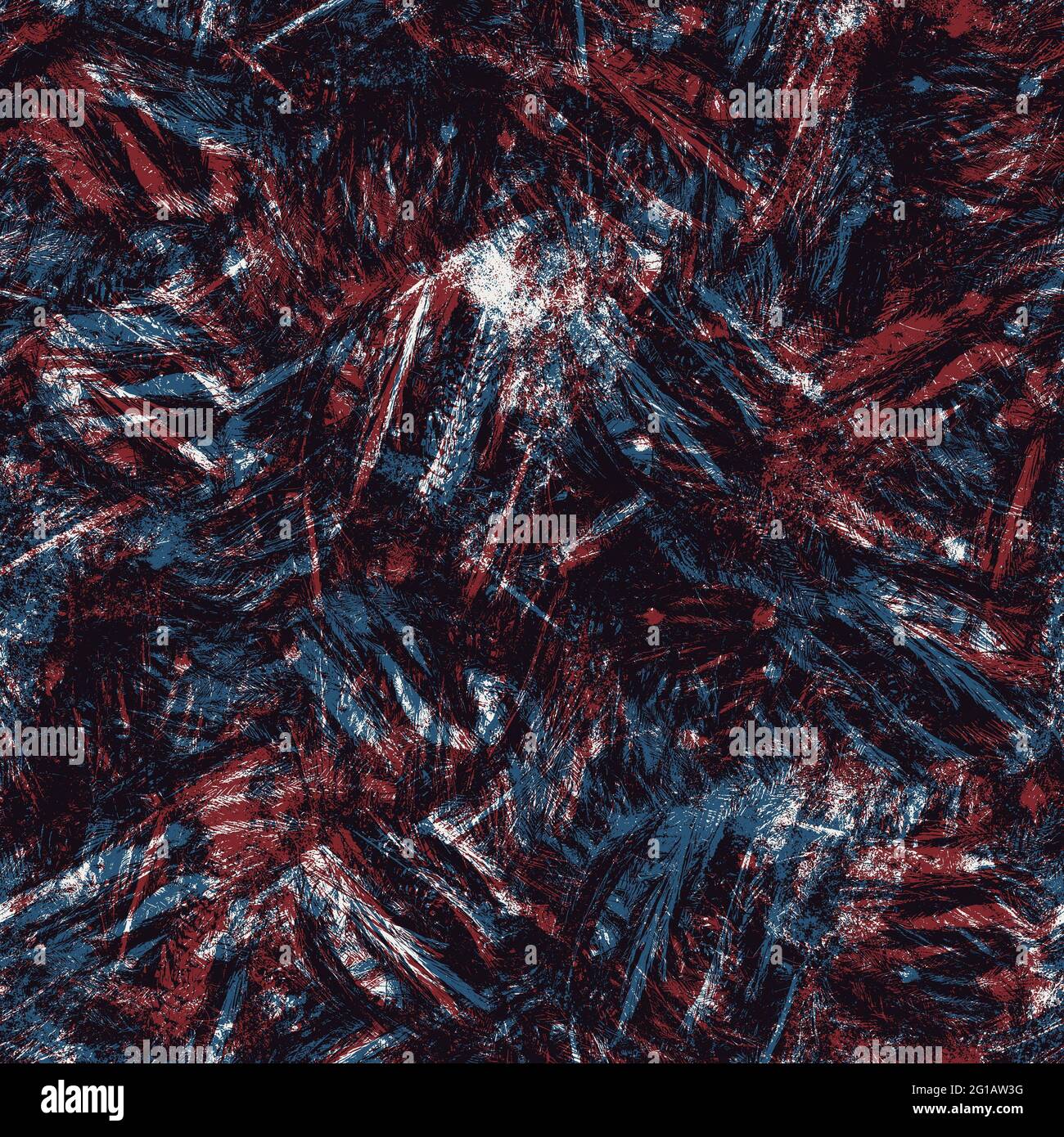 Seamless tropical pattern in red blue black white Stock Photo - Alamy