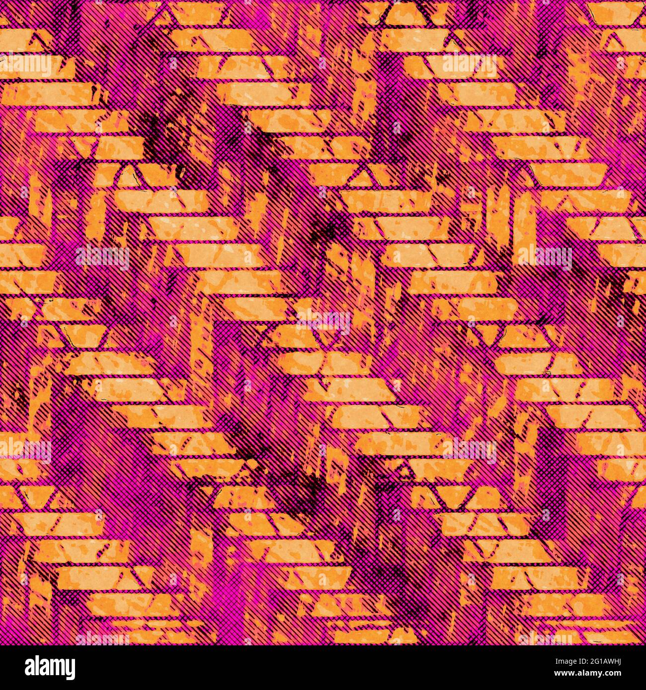 Seamless bright vivid pink and yellow pattern swatch for print Stock ...