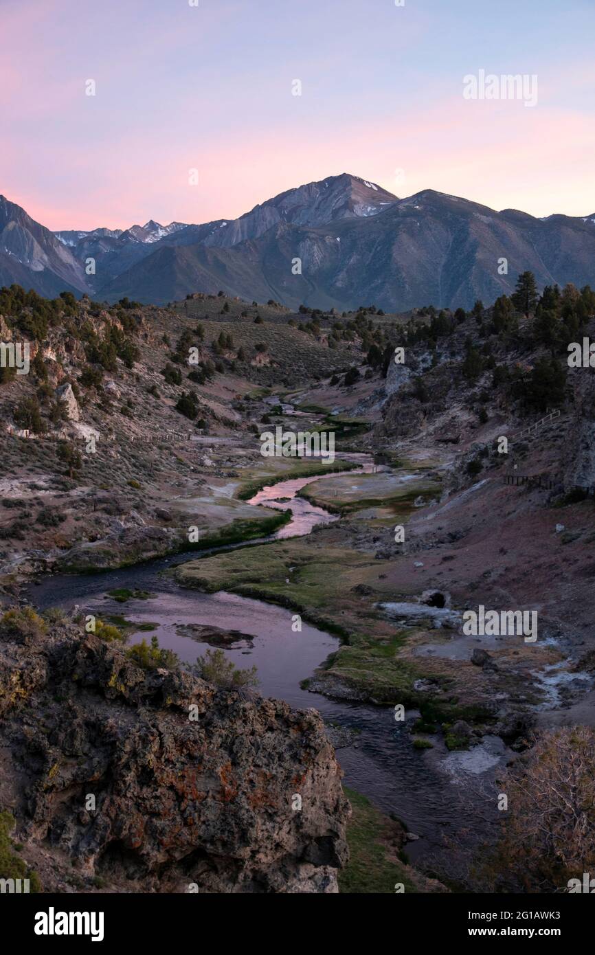 Hot Creek sits in an amazing landscape at the base of the Eastern ...