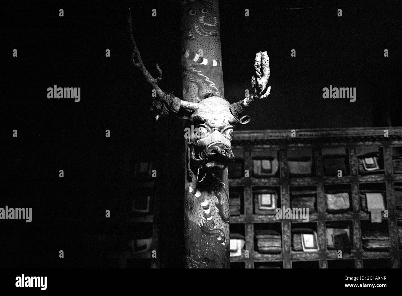 India, Kashmir, Ladakh. Demon masks, Leh monastery. July 2000 Stock ...