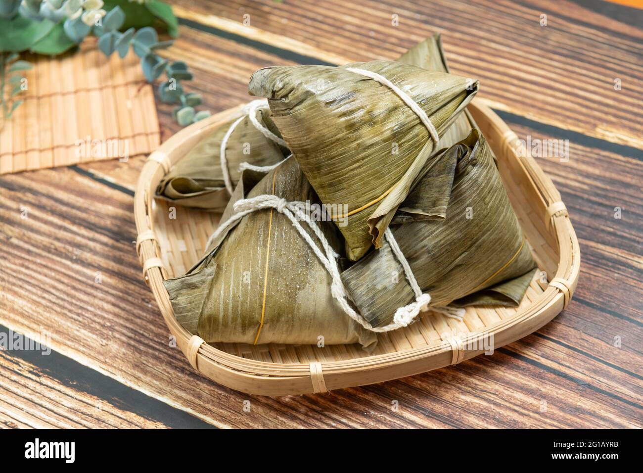 rice dumpling is a traditional Chinese rice dish made of glutinous rice ...