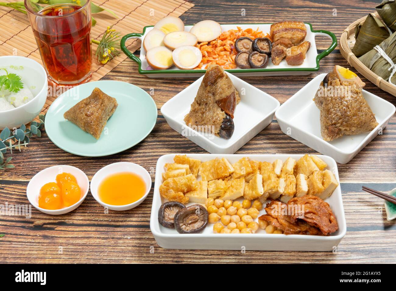 rice dumpling is a traditional Chinese rice dish made of glutinous rice ...