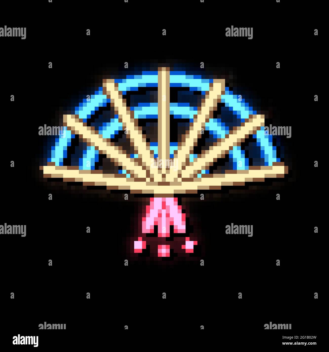 South Korea Fan neon glow icon illustration Stock Vector Image & Art ...