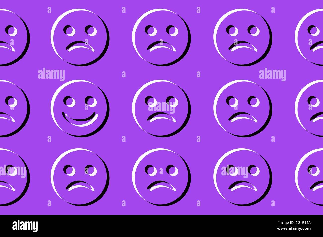Sad crowd smiling hi-res stock photography and images - Alamy
