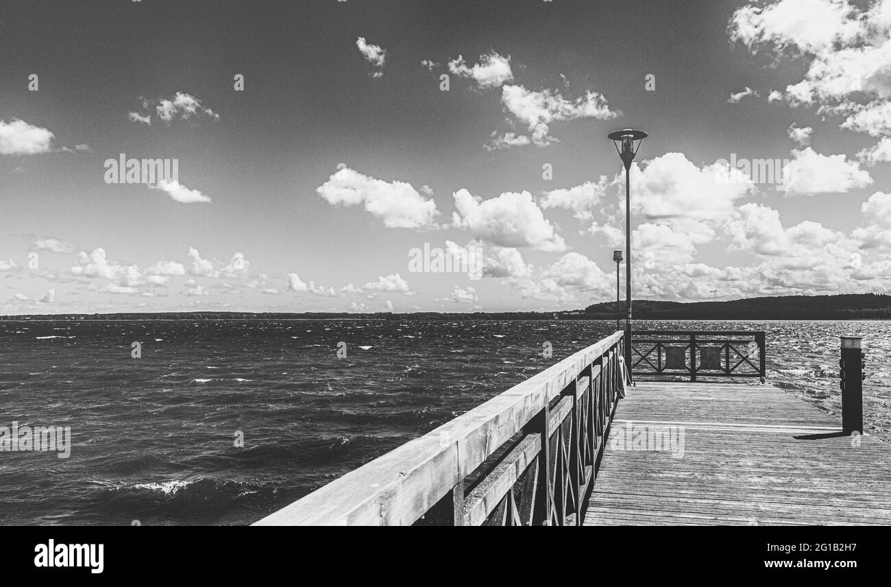 Fishing day on beach Black and White Stock Photos & Images - Alamy