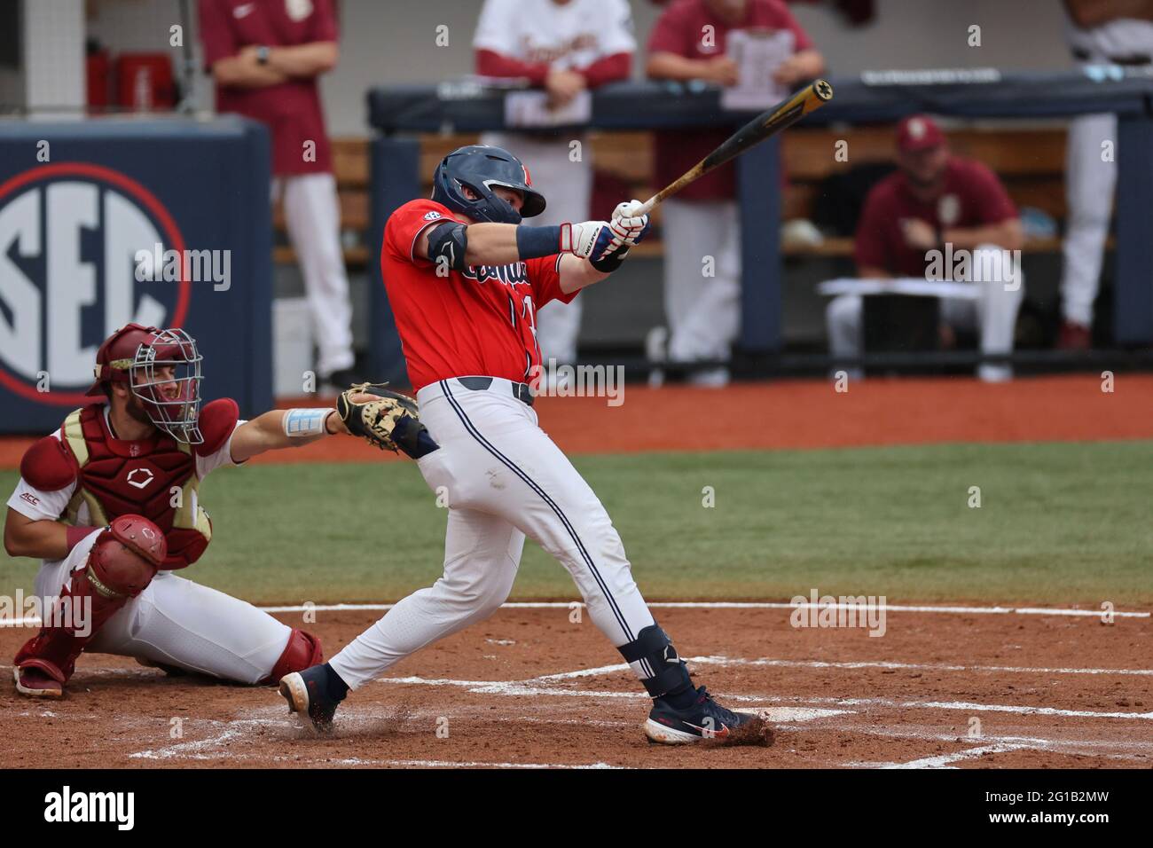 Oxford, MS, USA. 05th June, 2021. during an NCAA Regional baseball game ...