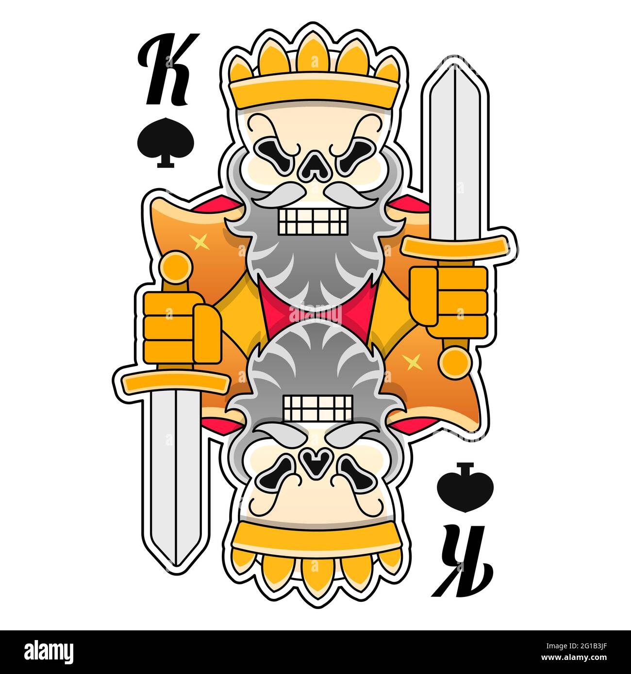 King Crown Vector Illustration Hand Drawn Stock Vector Set Of Graffiti