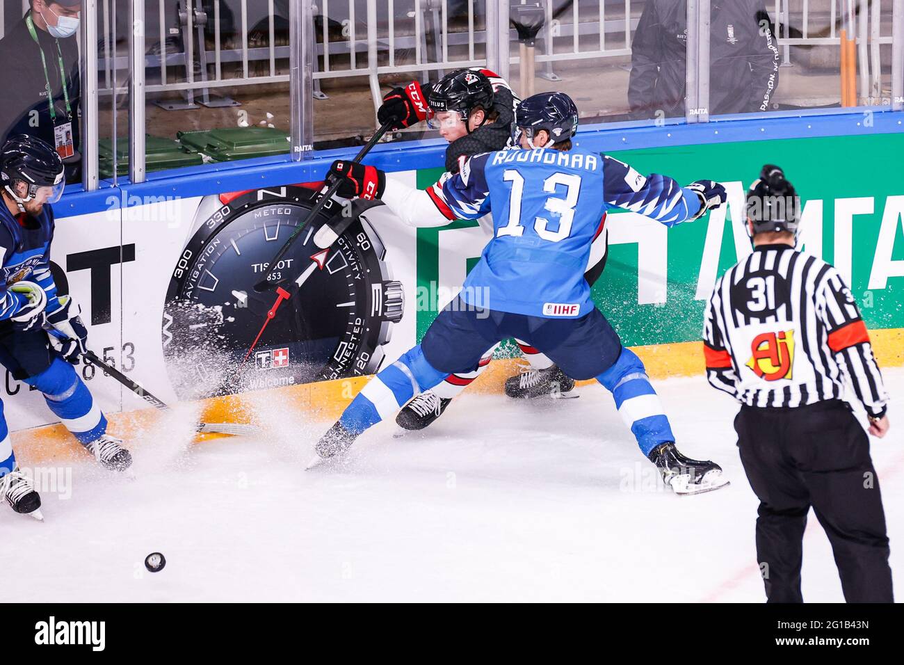 Riga, Arena Riga, Final, Finland. 06th June, 2021. Canada (2021 IIHF ...