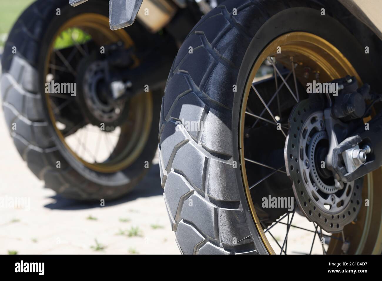 Two rear wheels hi-res stock photography and images - Alamy