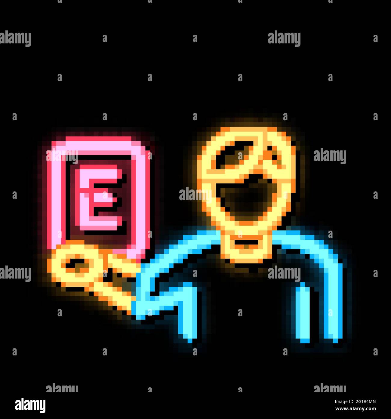 Glowing neon outlines Stock Vector Images - Alamy