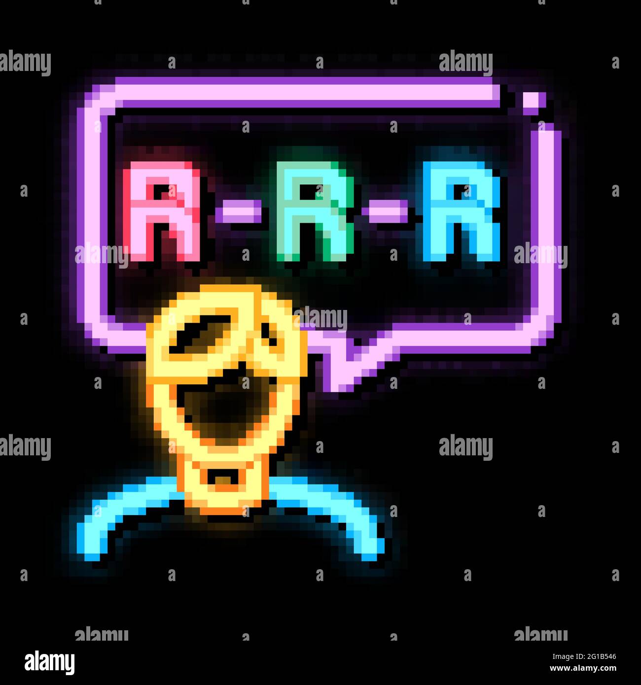 Pronunciation neon glow icon illustration Stock Vector Image & Art - Alamy