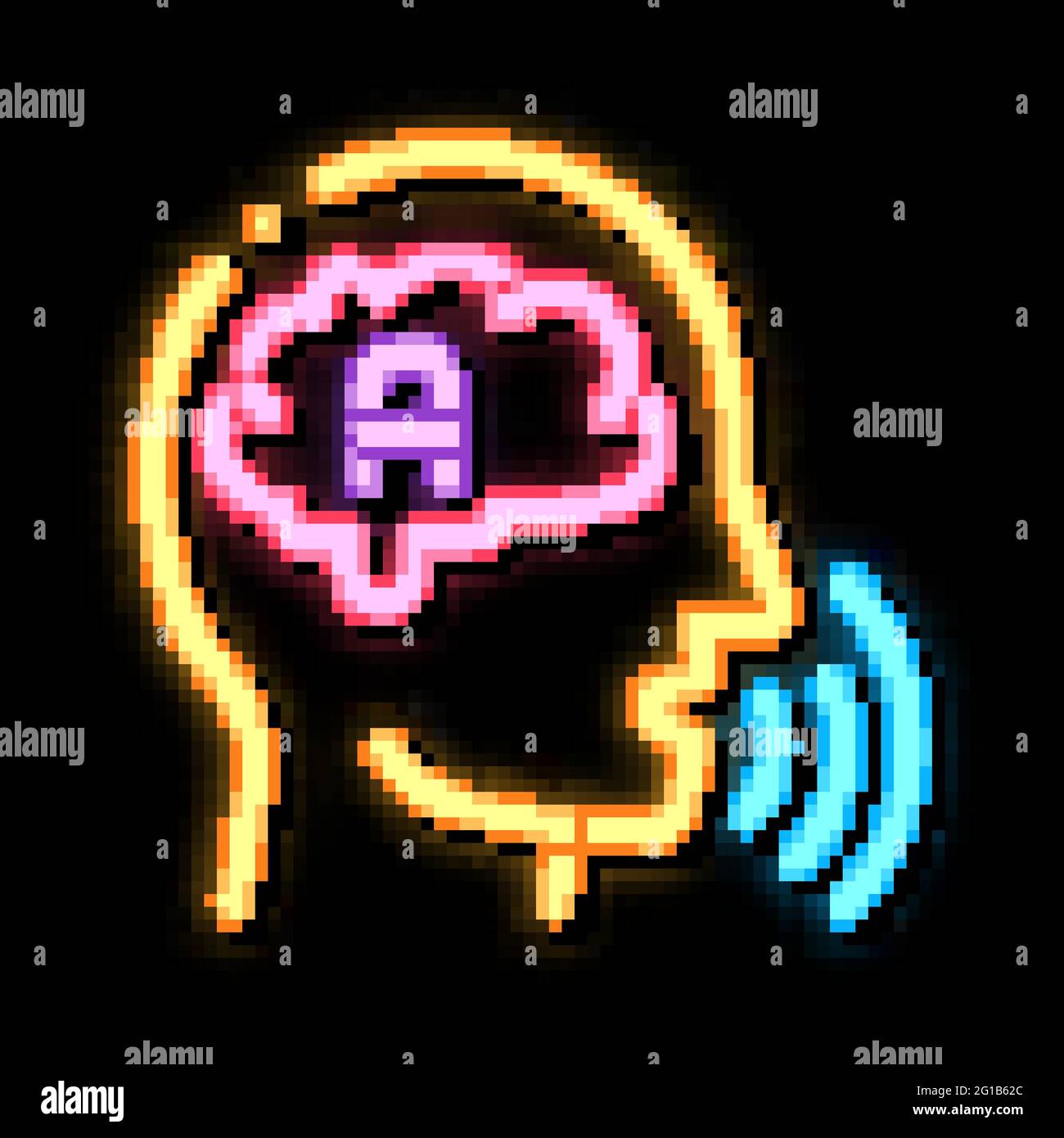 Thinking Out Loud neon glow icon illustration Stock Vector Image & Art ...