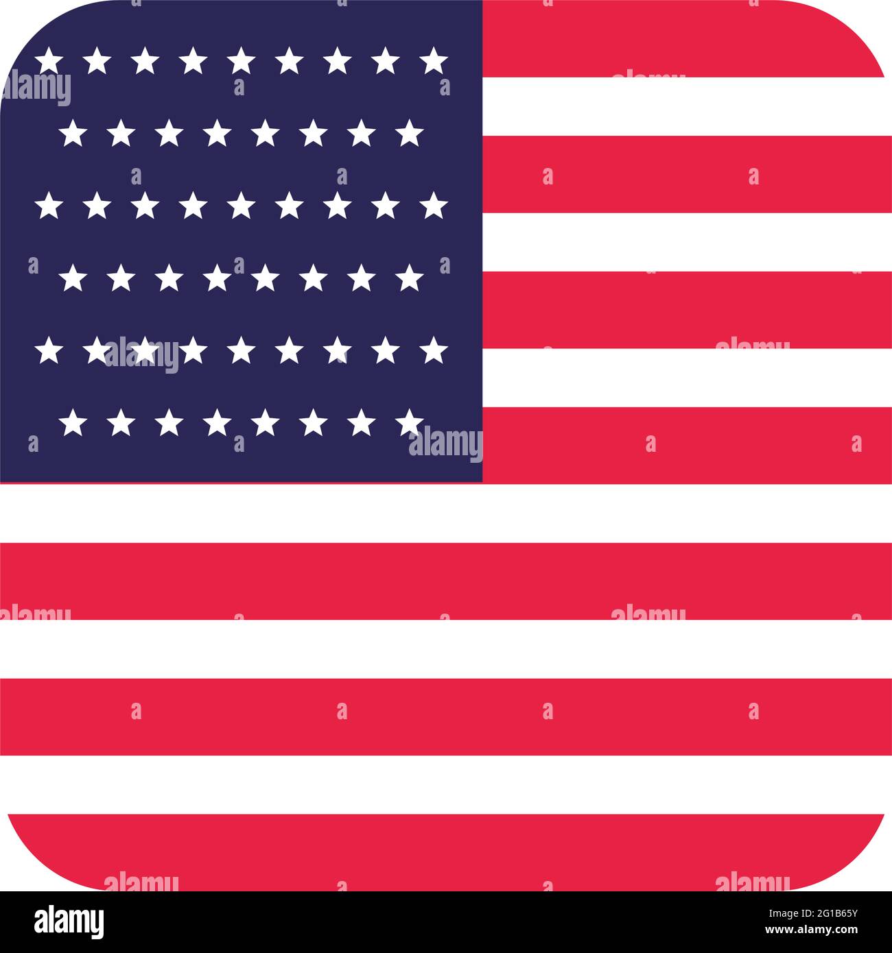 usa flag square Stock Vector Image & Art - Alamy