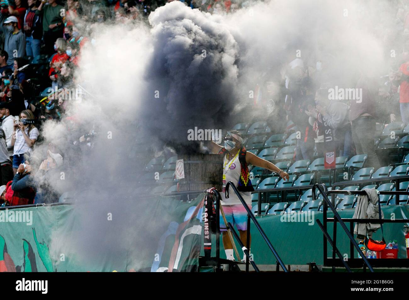 Football smoke grenade hi-res stock photography and images - Alamy