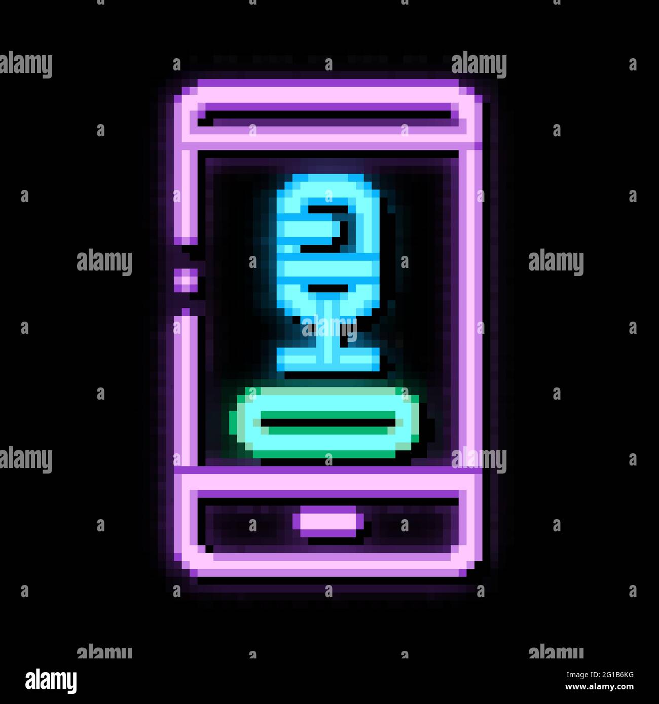 Phone Recording neon glow icon illustration Stock Vector Image & Art ...