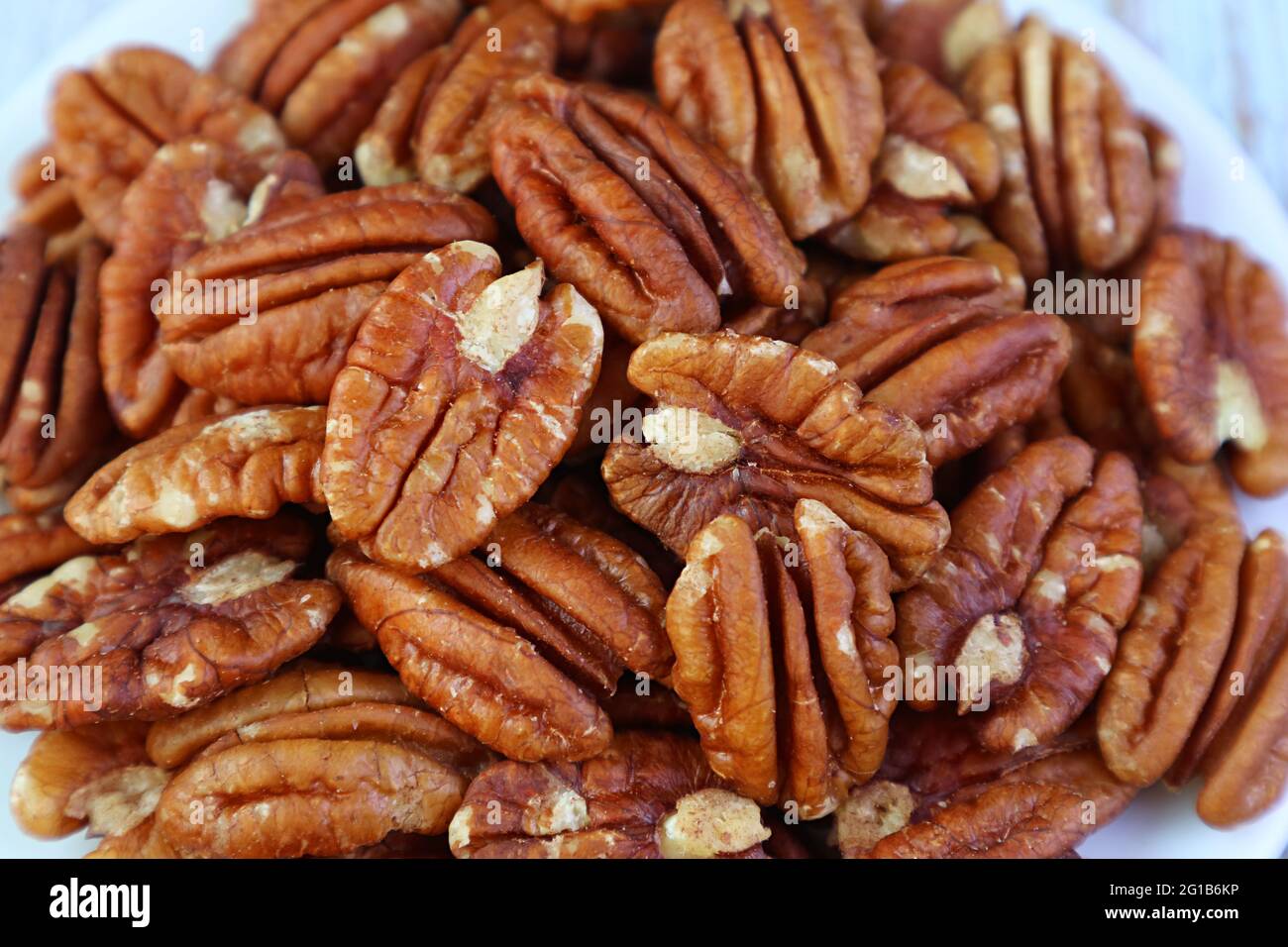 Closeup the Unique Texture of Pecan Nuts Stock Photo - Alamy