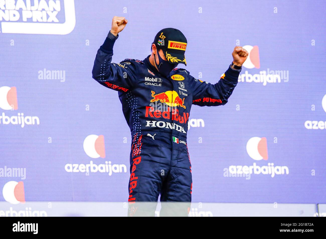 2021 azerbaijan grand prix podium hi-res stock photography and images ...