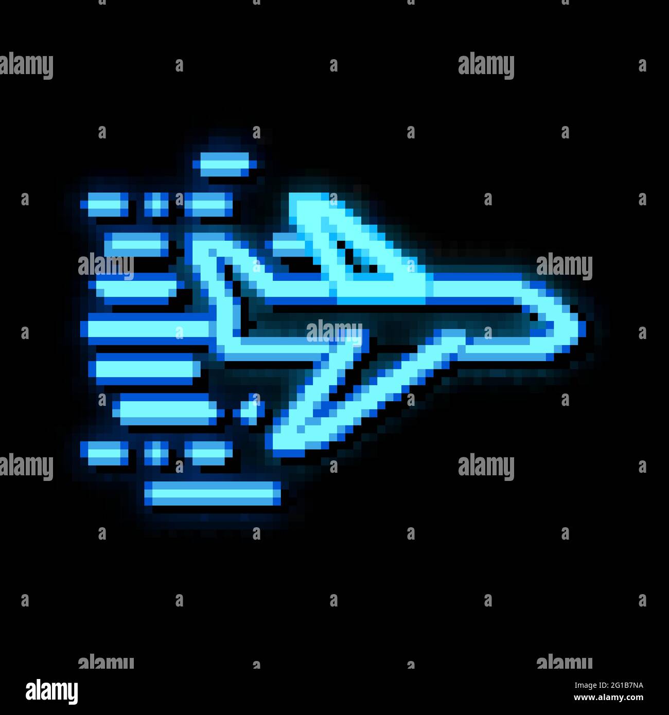 Flying Airplane neon glow icon illustration Stock Vector Image & Art ...