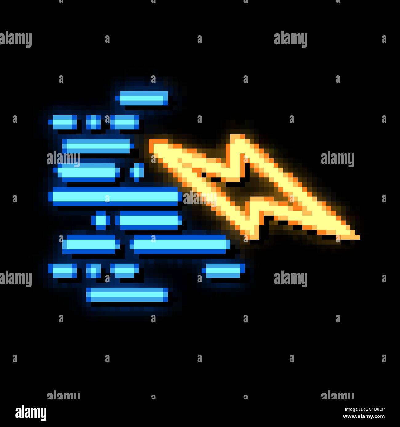 Lightning Speed neon glow icon illustration Stock Vector Image & Art ...