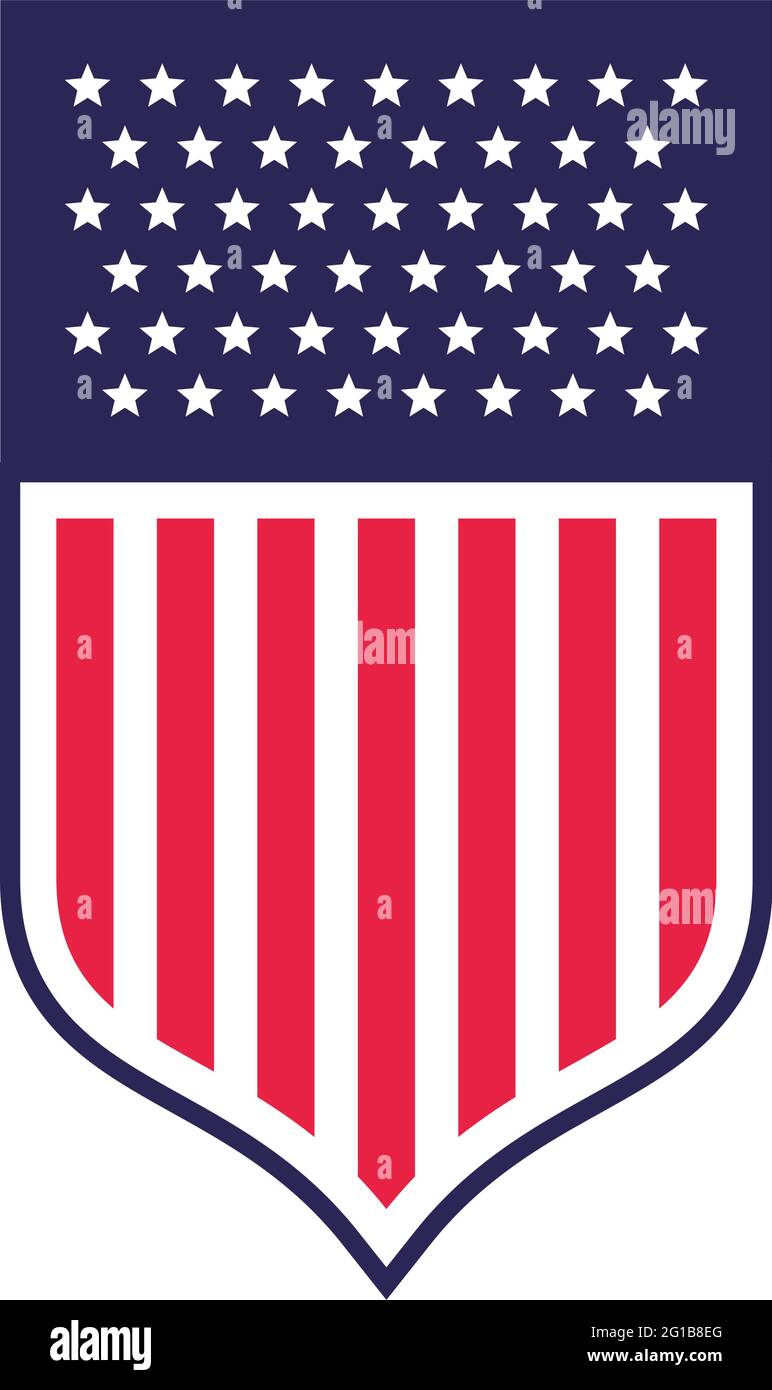 Vector Us Flag Vertical