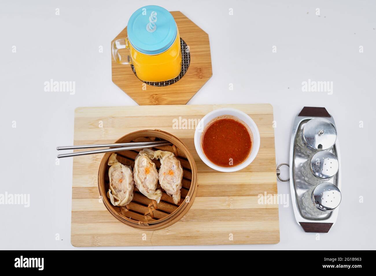 Dim Sum Chinese traditional food on the table Stock Photo - Alamy