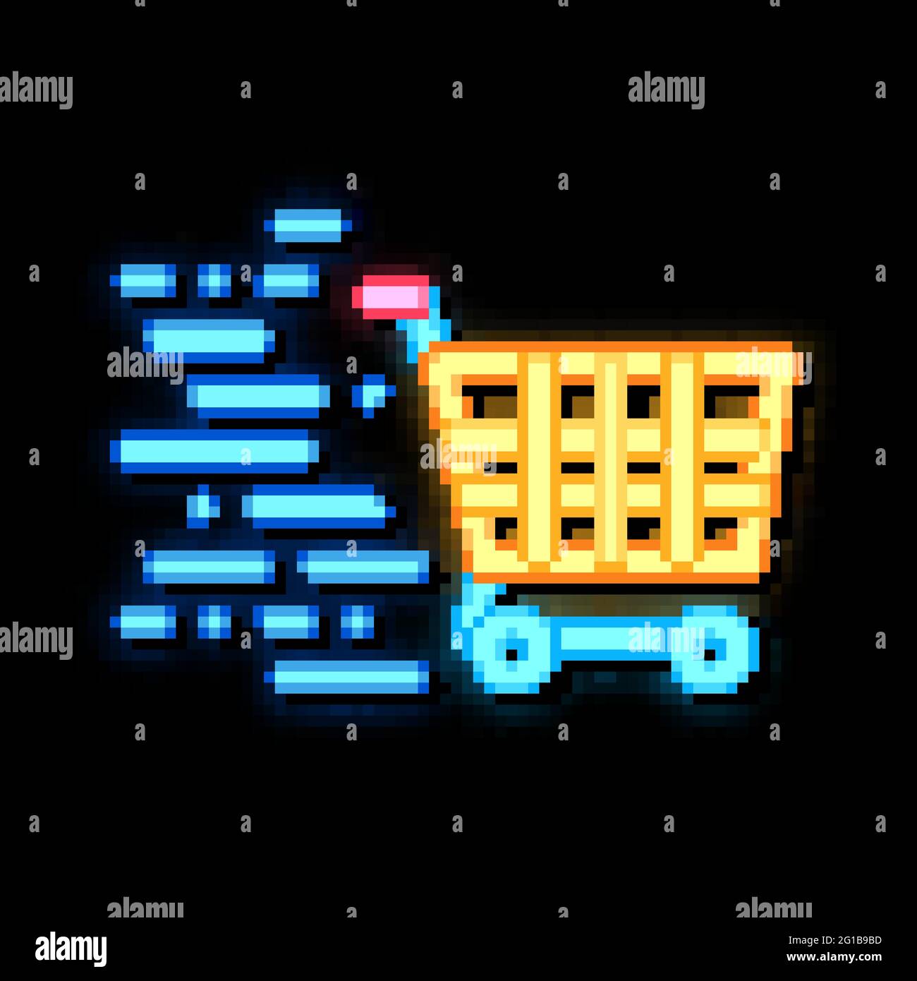 Shopping Cart neon glow icon illustration Stock Vector Image & Art - Alamy