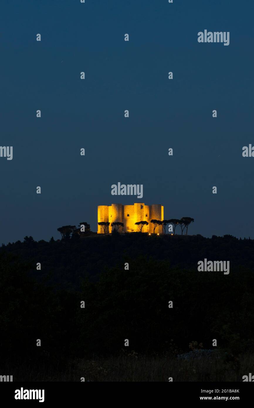 Castel del Monte, castle built in an octagonal shape by the Holy Roman ...