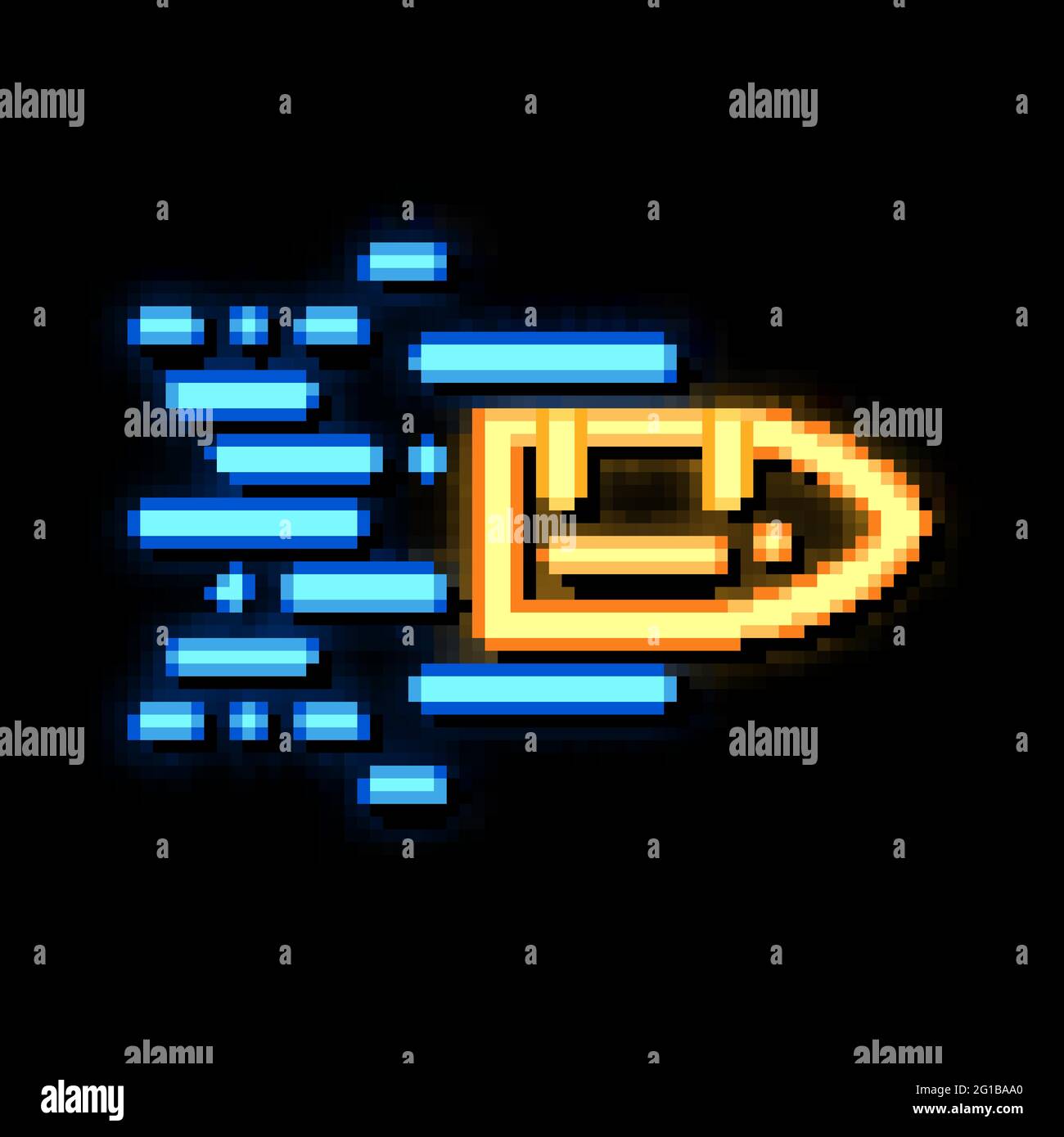 Flying Bullet neon glow icon illustration Stock Vector Image & Art - Alamy