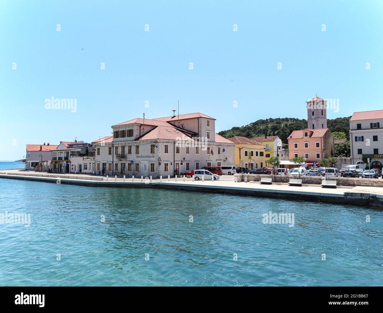 Tisno, Croatia-June 3rd, 2021: Beautiful small town of Tisno with its ...