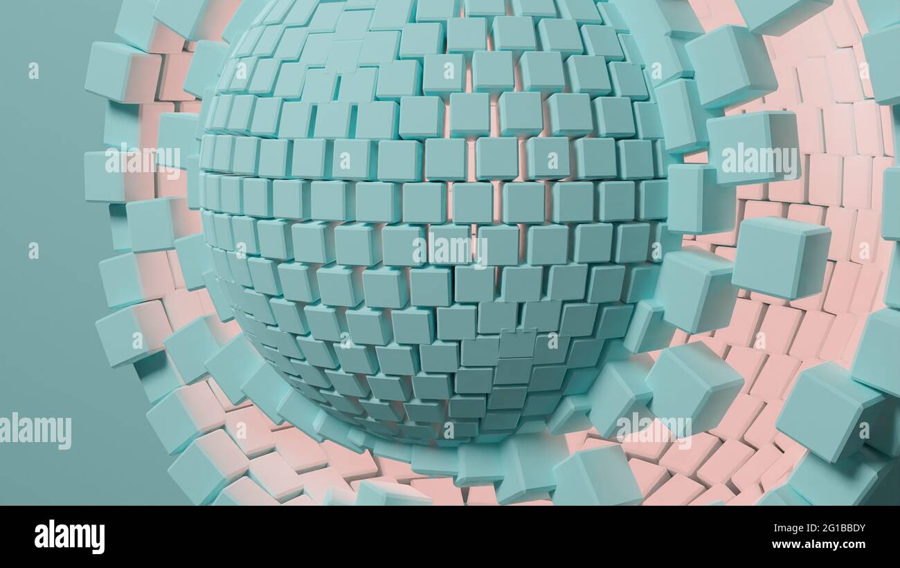 3D Illustration of a complex geometric structure Stock Photo - Alamy