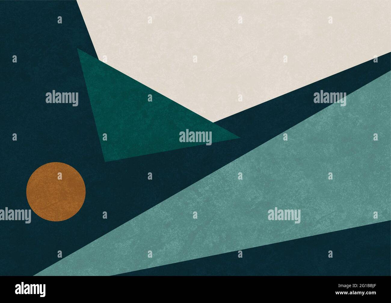 Geometrical art with triangle and circle shapes. Dark color modern ...