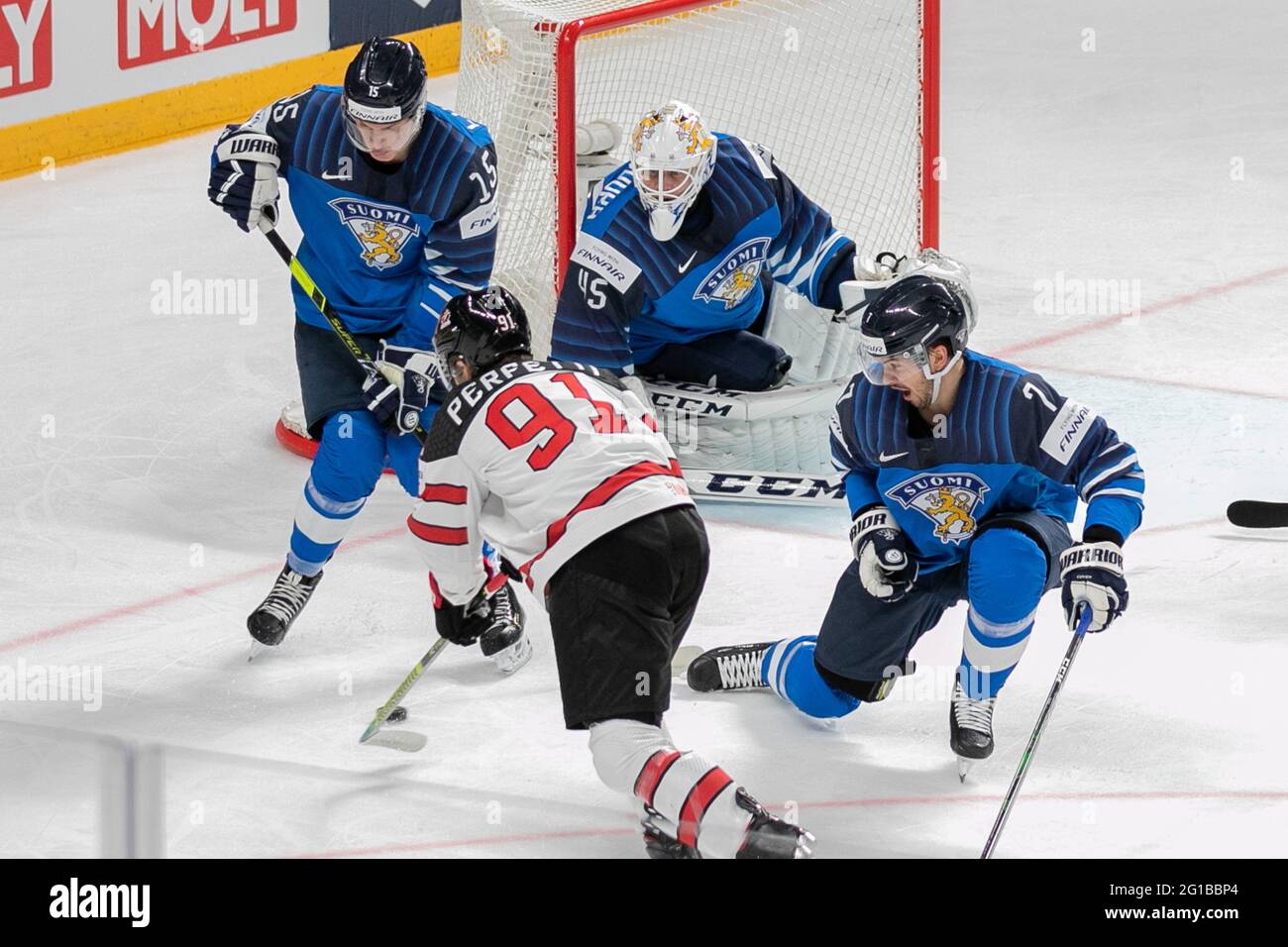 Arena Riga, Riga, Latvia, 06 Jun 2021, Olkinuora (FIN) Kaski (FIN ...