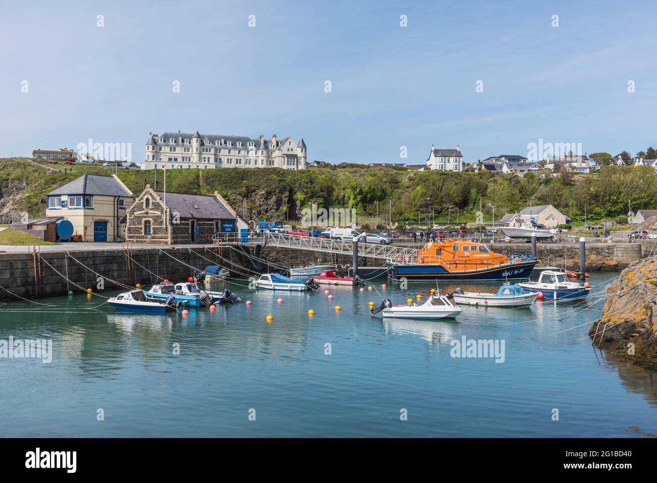 Portpatrick marina at Portpatrick a small coastal town and past ferry ...