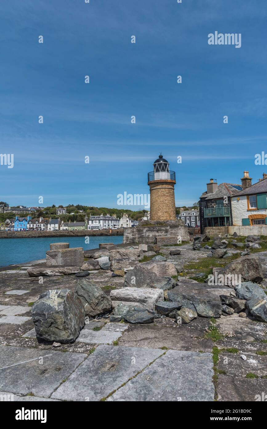 This is of lighthouse at the coastal town and past ferry port of ...