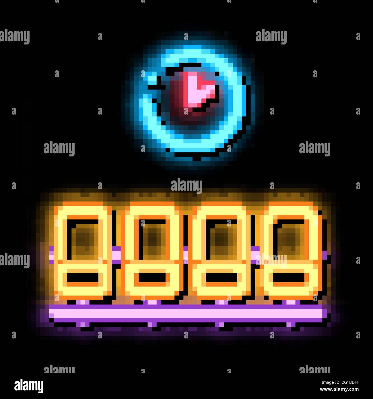 Airport Waiting Room Chairs neon glow icon illustration Stock Vector ...