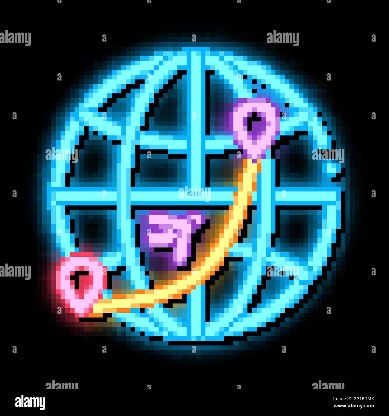 International World Flight neon glow icon illustration Stock Vector ...
