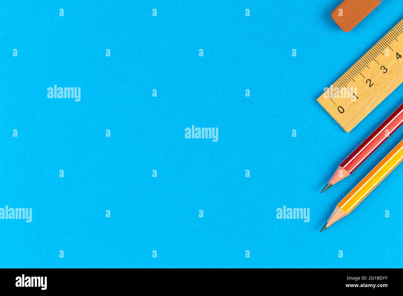 Blue tool wood ruler hi-res stock photography and images - Alamy
