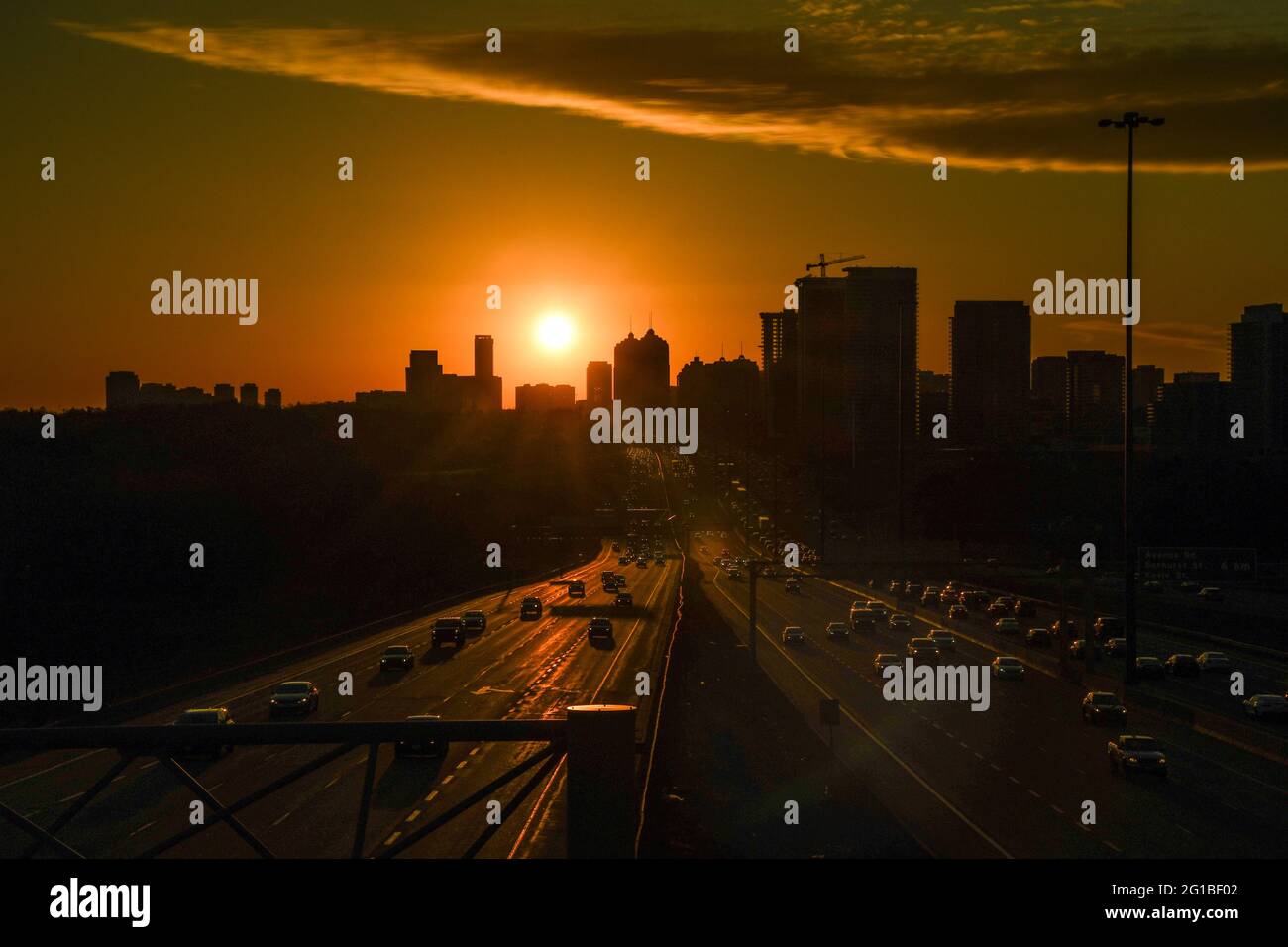 Sunset in Toronto Stock Photo - Alamy