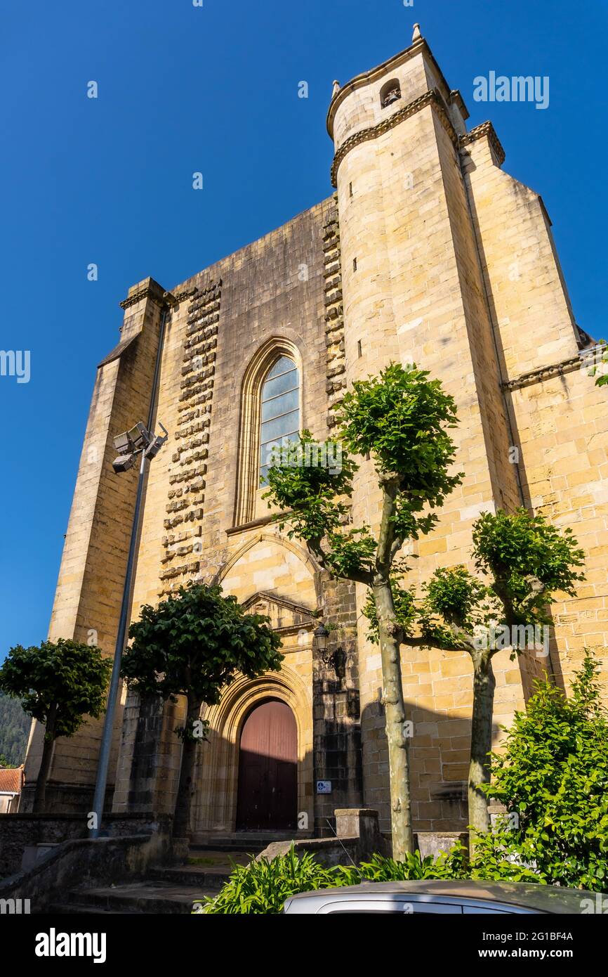 A low angle shot of the church in Lezo municipality, Spain Stock Photo ...