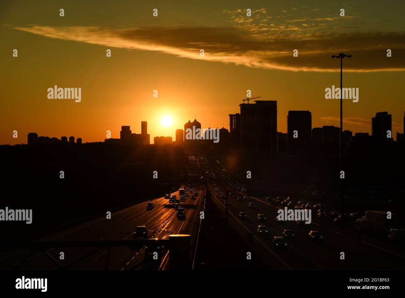 Sunset in Toronto Stock Photo - Alamy