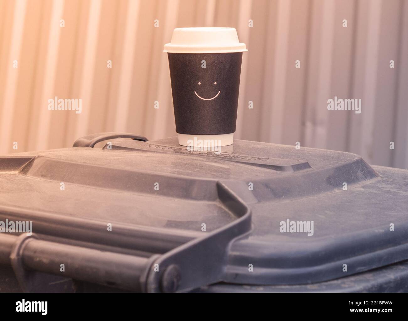 Empty coffee cup plastic dirty hi-res stock photography and images - Alamy
