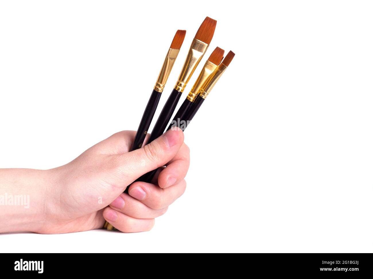 Artist hand holding brush hi-res stock photography and images - Alamy