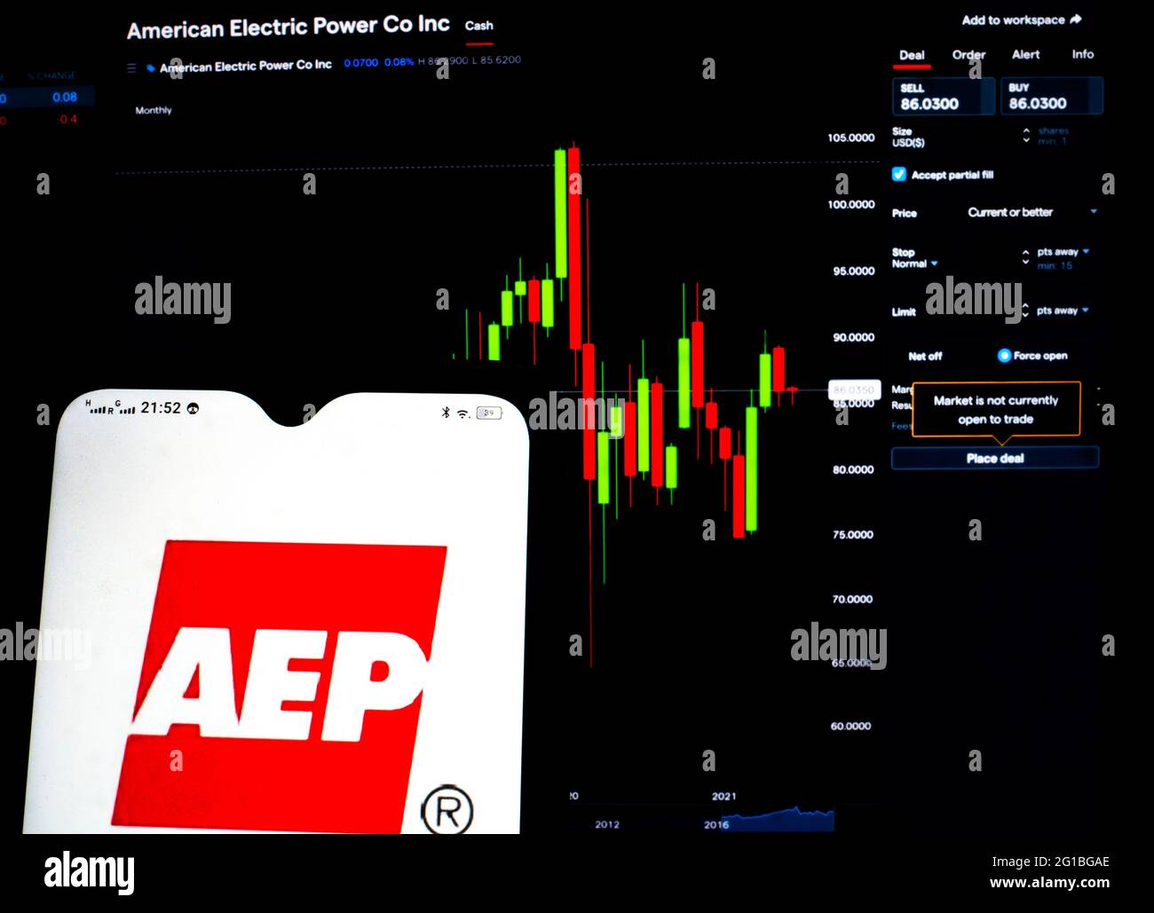 American electric power logo hi-res stock photography and images - Alamy