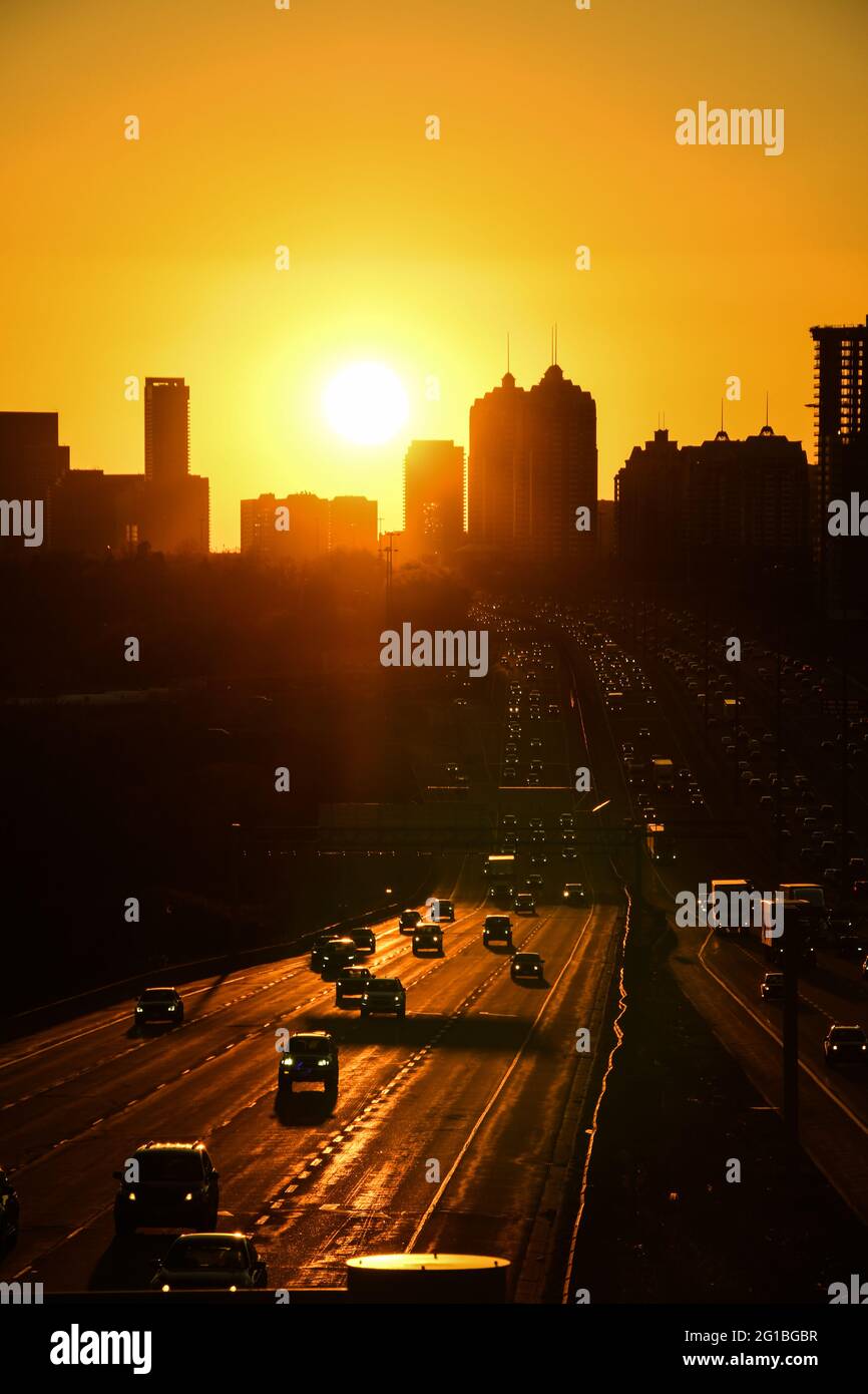 Sunset in Toronto Stock Photo - Alamy