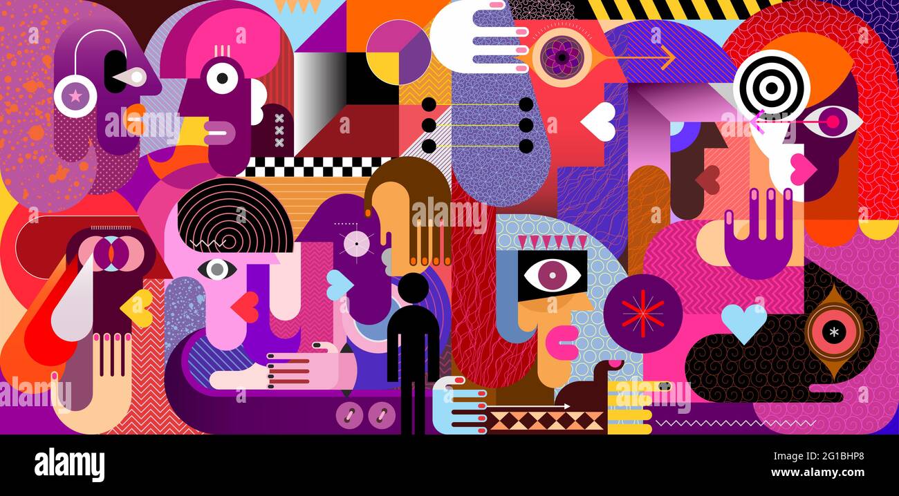 Abstract Group Of People