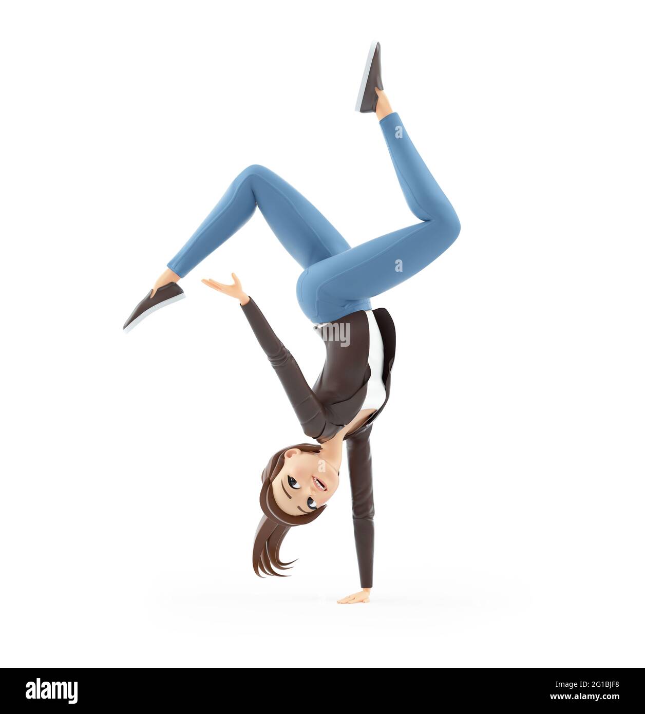 Acrobatic pose Cut Out Stock Images & Pictures - Alamy