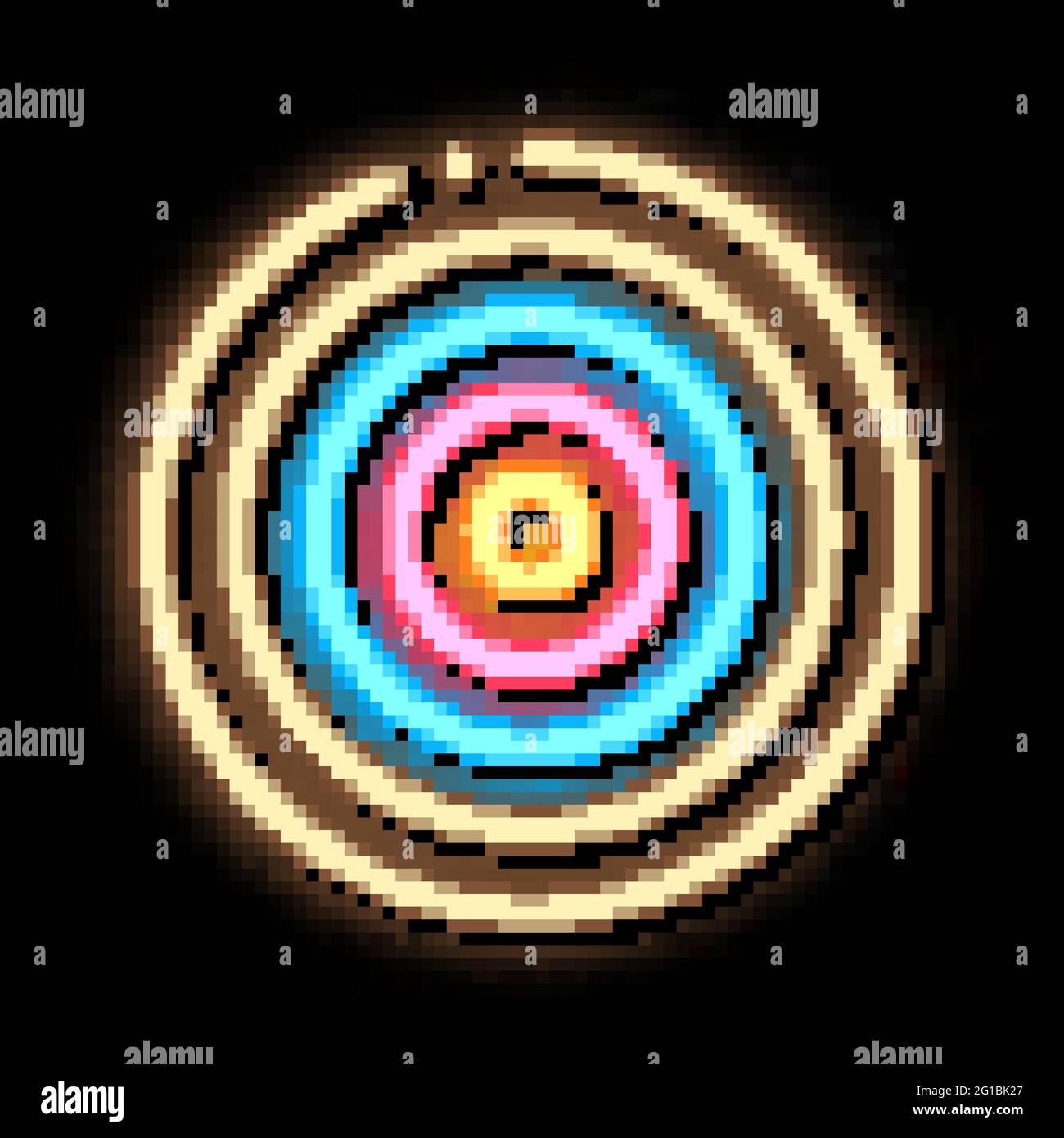 Target Archery Equipment neon glow icon illustration Stock Vector Image ...