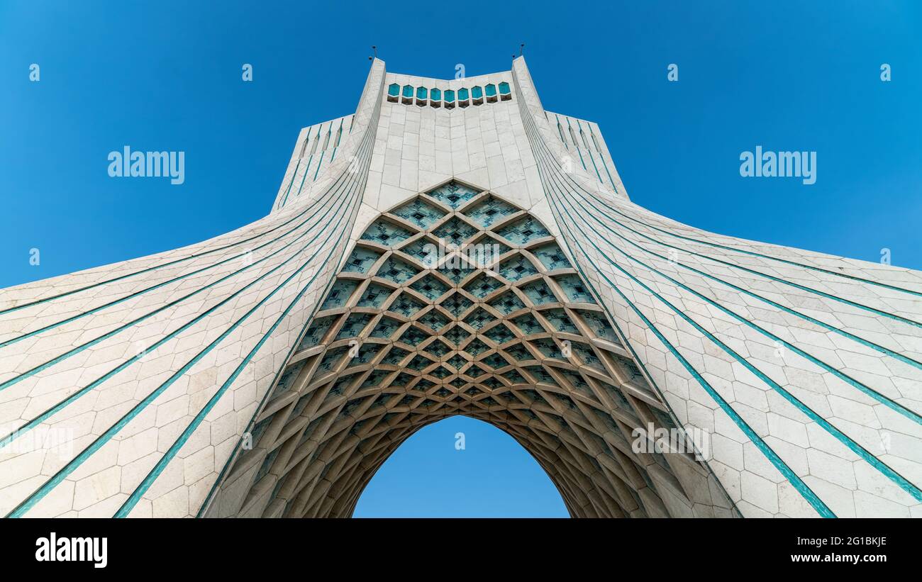 Tehran, Iran - April 2019: Azadi Tower in Azadi square in the Iranian ...
